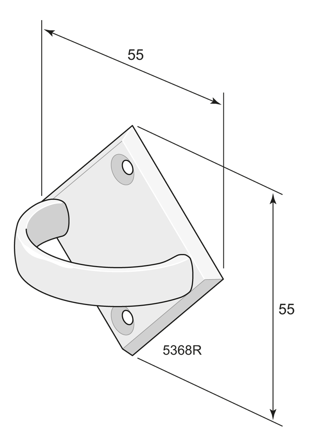 Drawer handle 5368 Brass - Gysinge